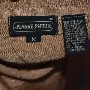 JEANNE PIERRE | Sweaters | Jeanne Pierre Gold Metallic Turtleneck ...